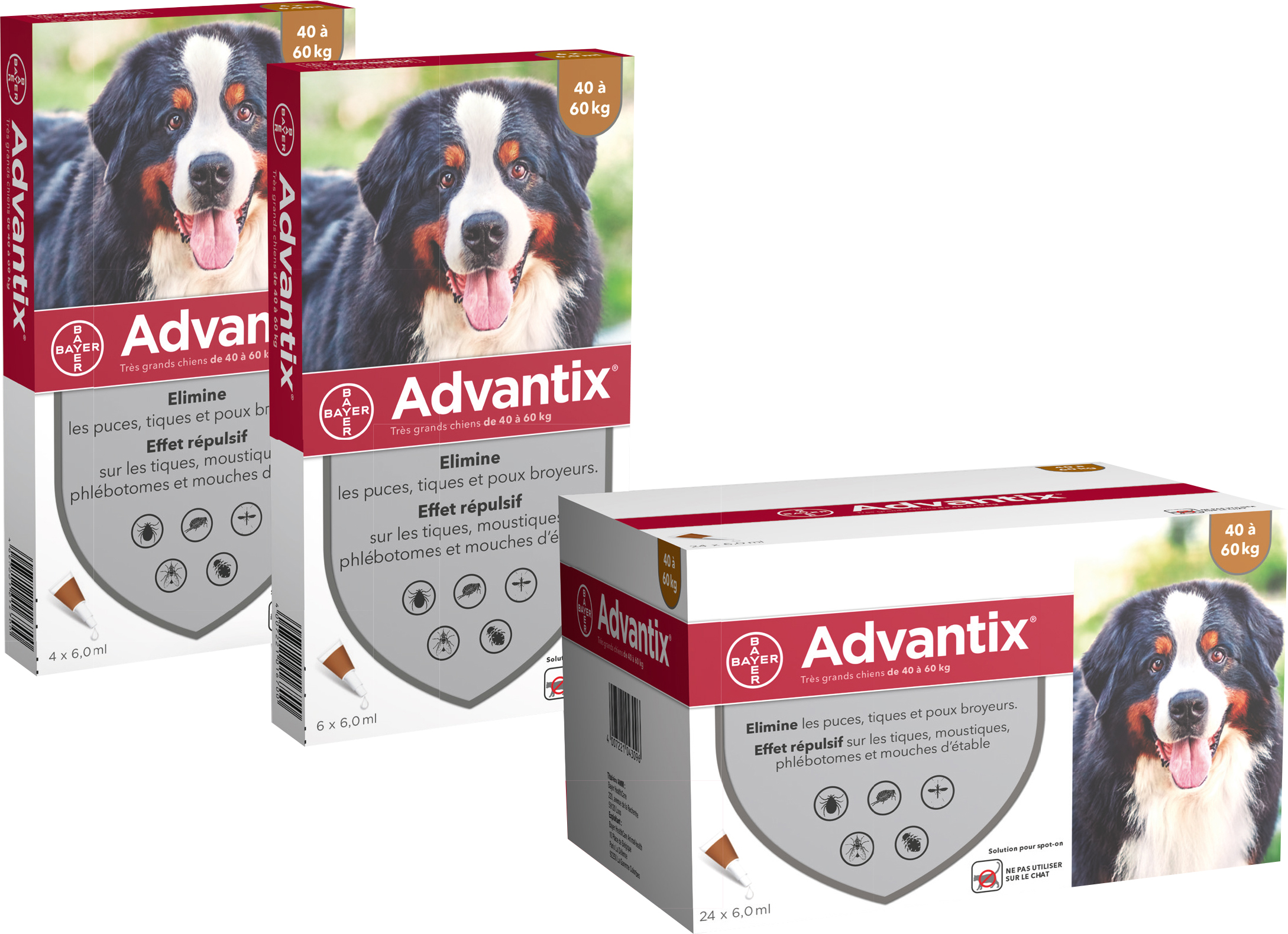 Advantix Très grand chien, nouveau format pour les chiens de plus de 40 kg
