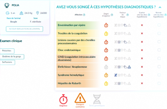 Appui d'un outil numérique sur un cas d'envenimation ophidienne